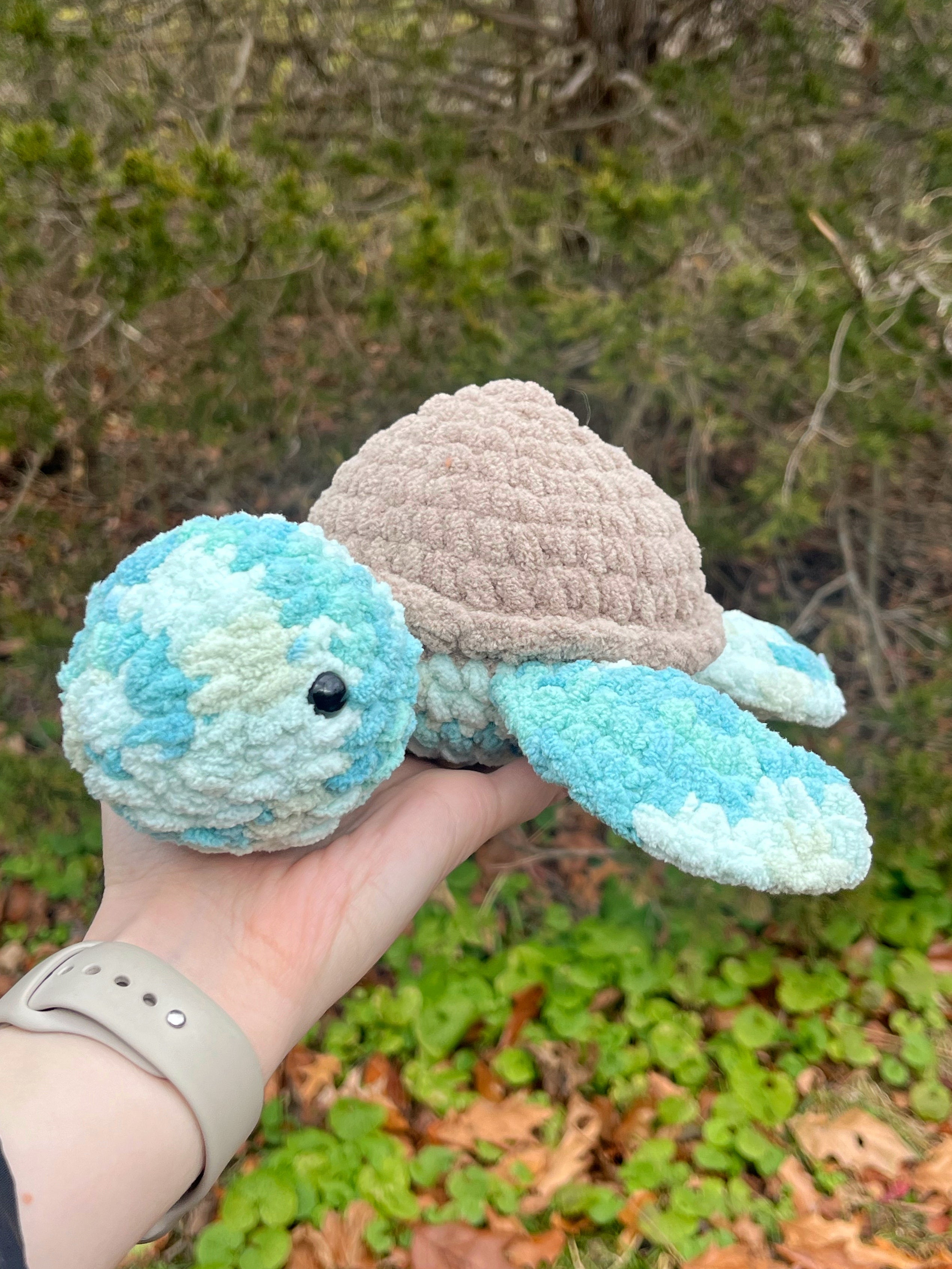 Sea Turtle Handmade Crochet Plushie – Fawn and Fern Crochet